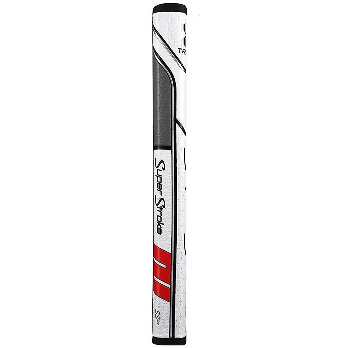 Superstroke Traxion SS2R™ Squared Golf Putter Grip, White/Red/Gray (SS2R™) | Advanced Surface Texture That Improves Feedback and Tack | Minimize Grip Pressure with a Unique Parallel Design