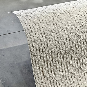 Decorative Flexible Stone Slab Roll, Lightweight, Coarse Texture, Beige and Charcoal