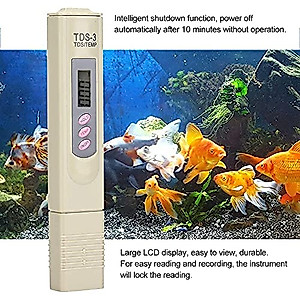 YUESFZ Precise Portable TDS Measurement Probe Test Pen Water Quality Tester Testing Equipment for Drinking Water Aquariums Practical Water Quality Detector
