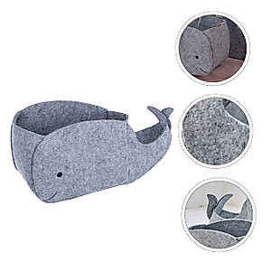Totority Whale Basket 3 Pcs Toy Storage Box Animal Child Cartoon Felt Cloth Whale Storage Basket