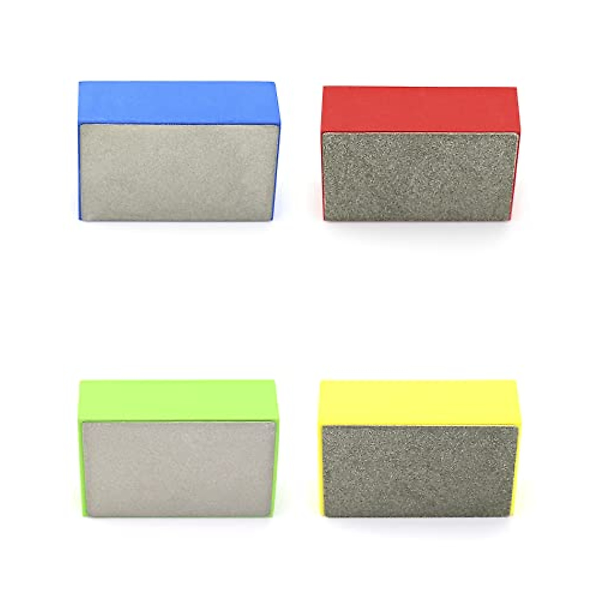 QWORK Diamond Hand Polishing Pads, 4 Pack Plane Sharp Sanding Block Kit, 60#,100#,200#,400# Diamond Hand Polishing Pads for Stone, Glass Granite Marble Concrete Stone Sanding and Polishing