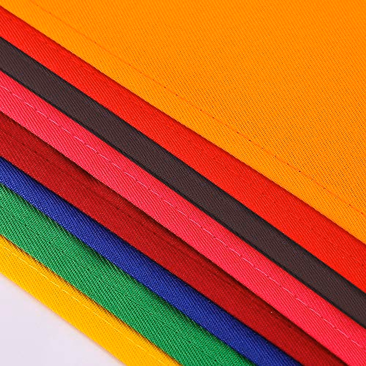 DUSKCOVE 8 PCS Plain Bib Aprons Bulk - Mixed Color Commercial Apron with 2 Pockets for Kitchen Cooking Restaurant BBQ Painting Crafting
