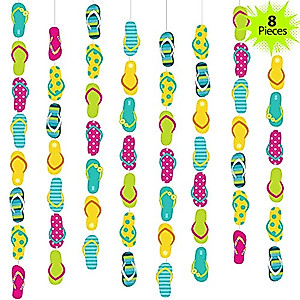 52 Feet Flip Flop Party String Summer Party Garland Flip Flop Hanging Banner Beach Party Garland for Summer Party Beach Party Slipper Theme Party Baby Shower Birthday Party