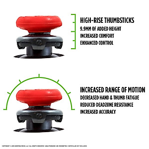 KontrolFreek Gamerpack Inferno + Omni Performance Thumbsticks for PlayStation 4 (PS4) and PlayStation 5 (PS5) | 2 High-Rise (Inferno) 2 Low Rise (Omni)