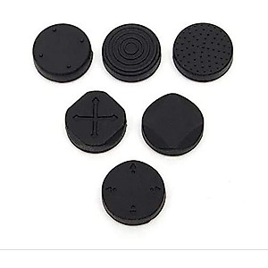 1 Set Analog Silicone Thumb Stick Grip Joystick Caps Cover Thumbsticks for PSV 1000 2000 PS Vita Black Color