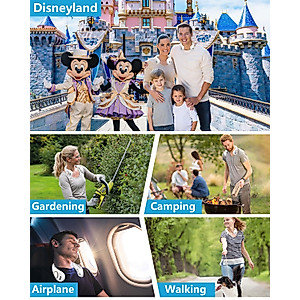 Neck Fan with Mist Spray, Portable Neck Fans that Blow Cold Air,Folding Bladeless Personal Fan Mister,Quiet Headphones USB-C Rechargeable Battery Operated Cooling Mising Fan for Women Men Kids White