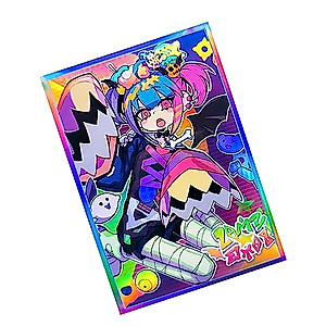 100ct Holographic Flashing Top Loading Trading Card Sleeves Deck Protector for YuGiOh/Japanese Sized Cards 63x90mm (A08)
