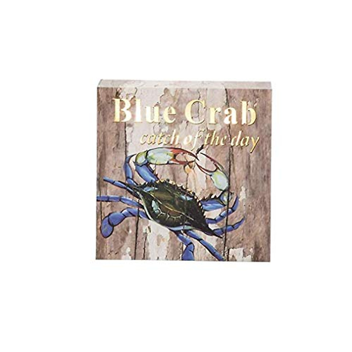 Beachcombers B22545 Blue Crab LED Block, 5.9-inch Square