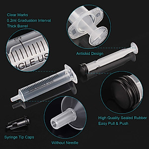 5ml Syringe Without Needle - 5 ml Small Plastic Syringes Sterile Individually Packed with Cap for Lab Medicine Student Measuring Liquid and Pet Dog Cat Baby Feeding Oral Colostrum ( 12 Pack 5cc /ml )