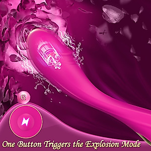 G Spot Rose Rabbit Vibrator Women Sex Toys, One-Burst Powerful Clit Vibrating Toy with 7 Vibration Modes for Couple Pleasure, Clitoral Stimulator Wand Adult Dildos Toys Anal Vibrators