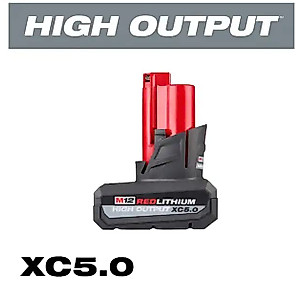 Milwaukee M12 FUEL 12-Volt Lithium-Ion Brushless Cordless Stubby 3/8 in. Impact Wrench Kit with (1) High Output 5.0 Ah Battery