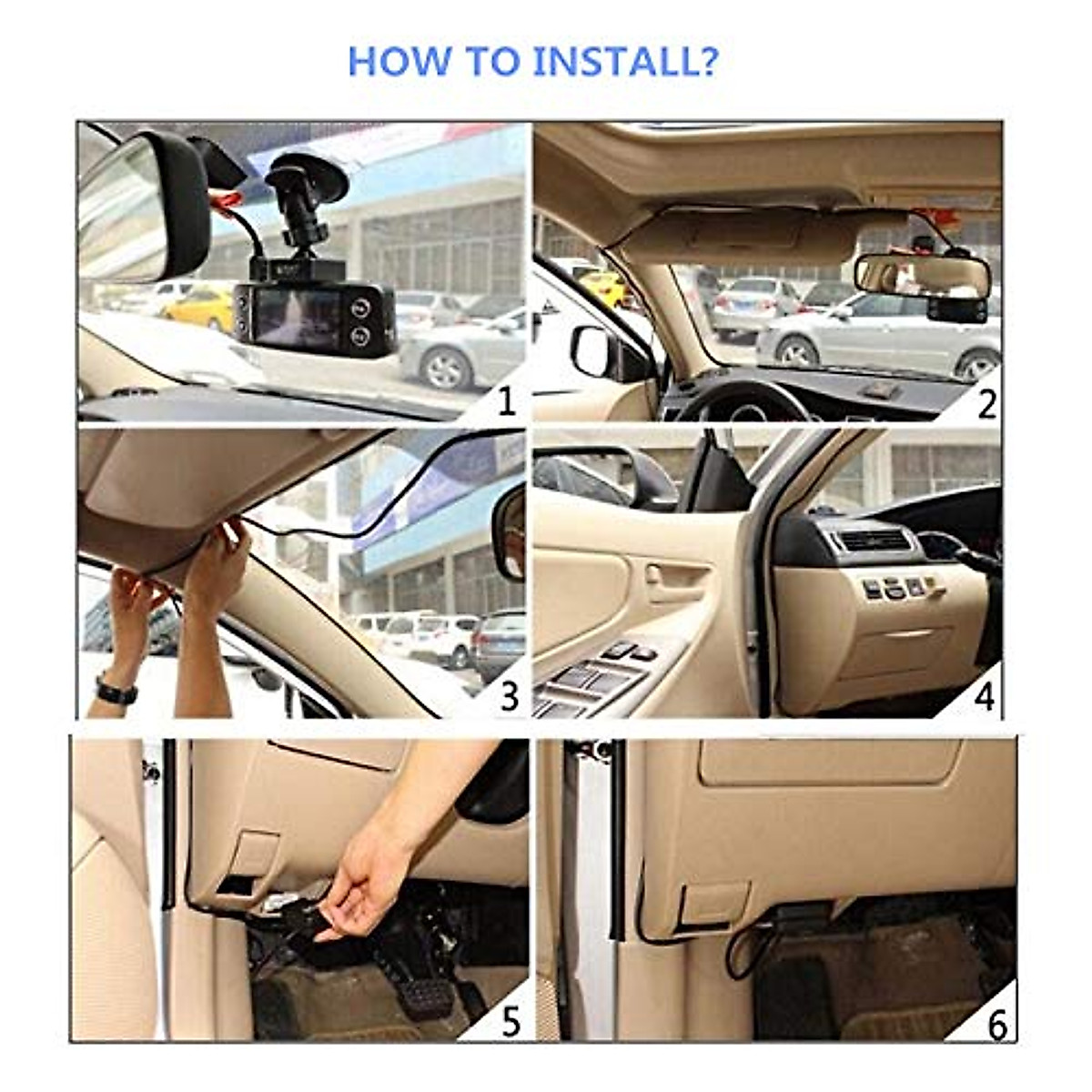 REARMASTER Universal OBD Power Cable for Dash Camera,24 Hours Surveillance/Acc Mode with Switch Button(Mini USB Port)