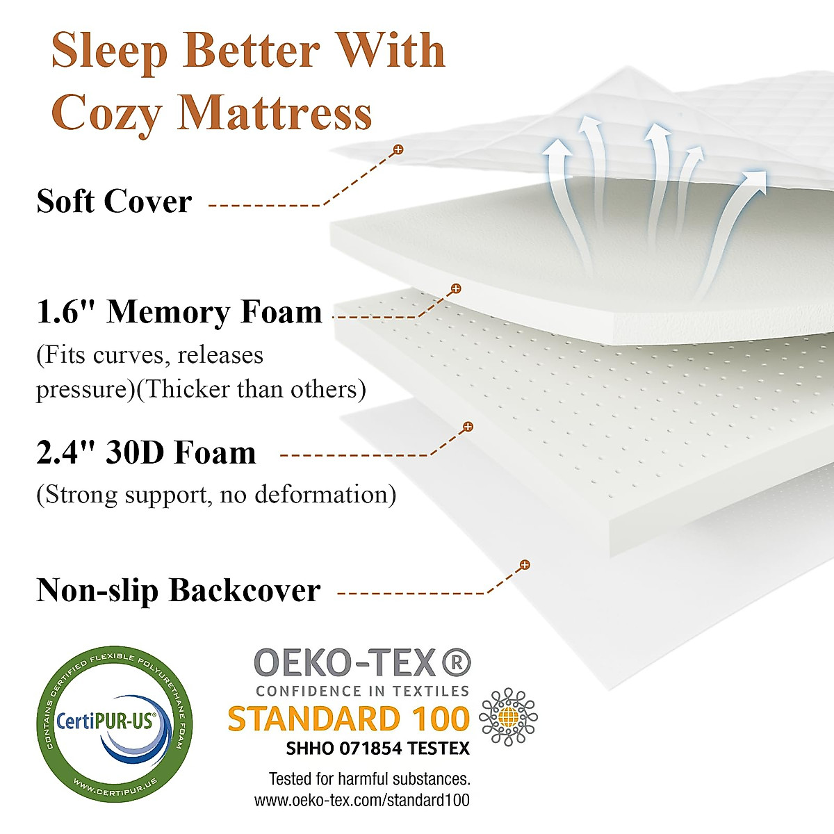 AbyssZen Twin Size Folding Bed with Mattress, 75" x 38" Rollaway Bed, Guest Bed Foldable for Adults, Portable Extra Bed with Memory Foam Mattress, Space-Saving Fold Up Bed for Easy Storage