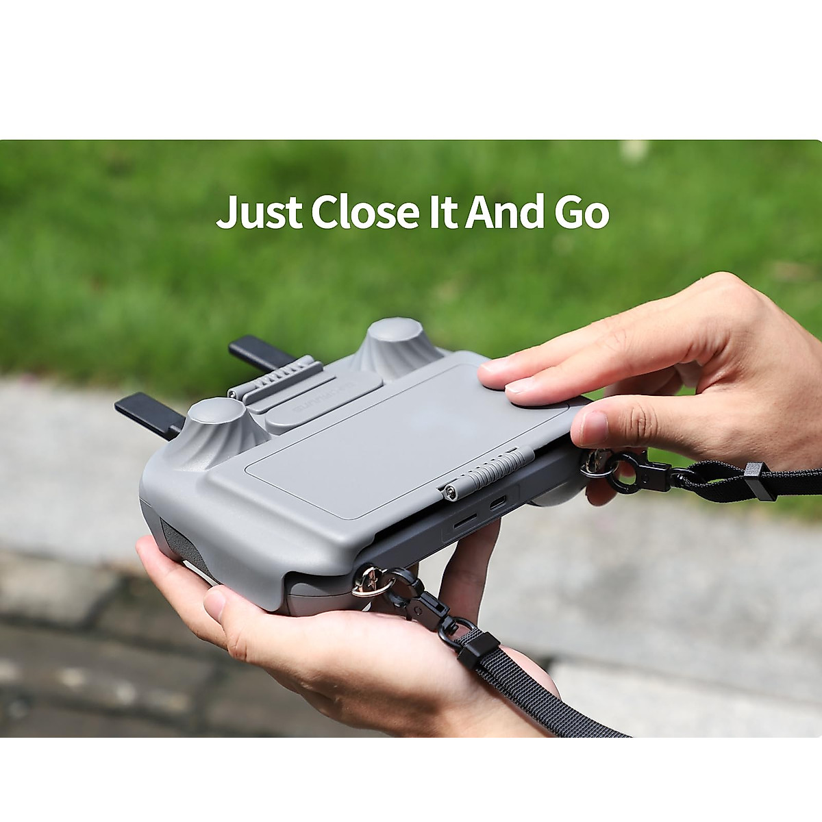 Shaluoman RC Sun Hood Sunshade for DJI Air 3 Mini 4 Pro Accessories(DJI RC 2 Remote Controller), 2-IN-1 Upgraded 180° Adjustable RC Protective Cover Case with Lid for Air 3 Mini 4 Pro Drone(DJI RC 2)