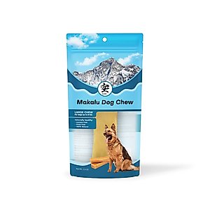 MAKALU DOG CHEW Large, Odor-Free Bully Sticks (51 Ibs and under) Milk Chews for Pups, Healthy Single Ingredient Chew Treat for Aggressive Chewers, High Protein Best Dental Dog Treats (6 Inch, 1 Pack)