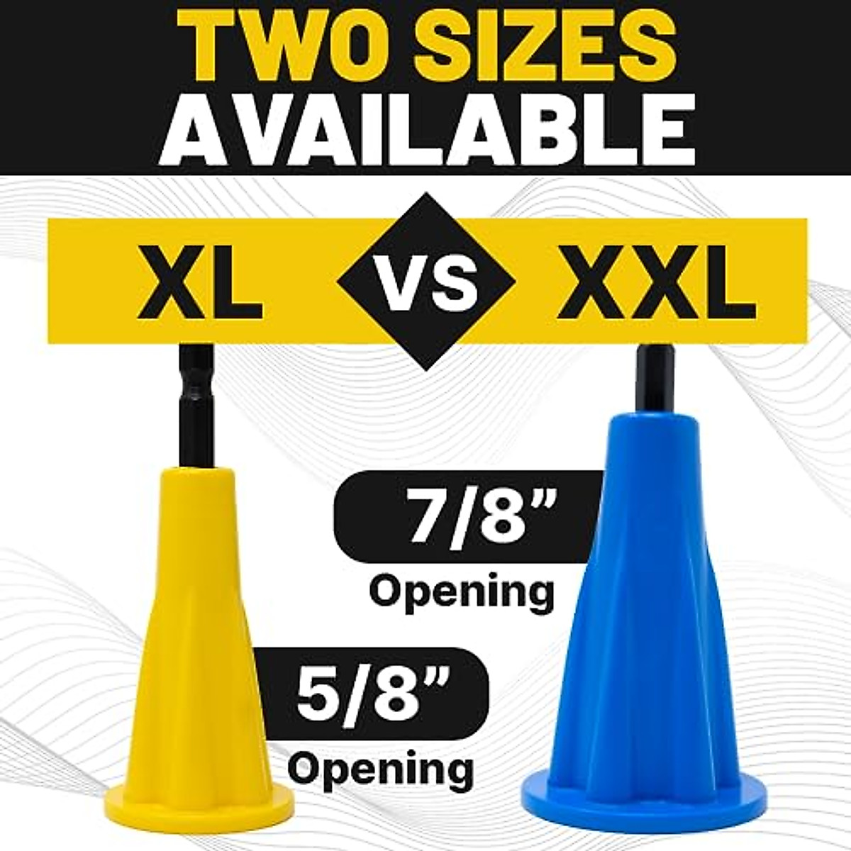 Rack-A-Tiers Nut Blaster - Tighten Wire Nuts with Drill, Universal Wire Connector Drill Bit Attachment, Twist Wire Nuts with Your Drill (XL) (72101)