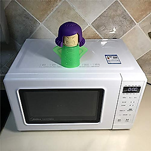 iflymars Angry Mama Microwave Oven Cleaner, Fast Action Steam Kitchen Gadget,Just Add Vinegar and Water (Green)