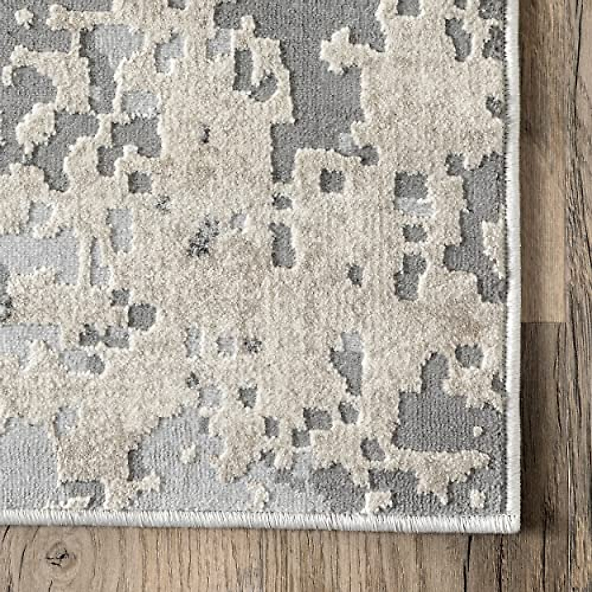 nuLOOM Abstract Contemporary Motto Area Rug, 5' x 8' Oval, Beige