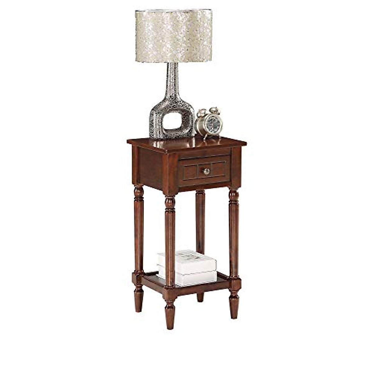 Convenience Concepts French Country Khloe 1 Drawer Accent Table with Shelf, Espresso