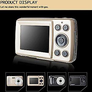 Portable Digital Camera, 16MP Zoom Recording Compact Camera Pocket Camera with 2.4 Inch Display Point and Shoot Camera for Kids, Beginners(Black)