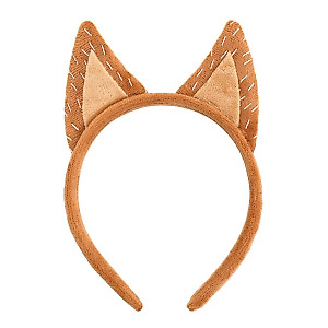 Jing xin 4 pcs Blue Family Party Supplies Plush Soft Dog Ears Headbands Costume for Halloween Play Day One Size Elastic Headband