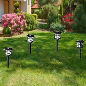 SuLethe 8 Pack Solar Pathway Garden Lights, Outdoor Waterproof Landscape Led Lighting Lamps for Patio, Path, Lawn, Walkway