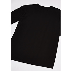 The Children's Place boys Long Sleeve Basic Layering T-shirt T Shirt, Black 2 Pack, Medium US