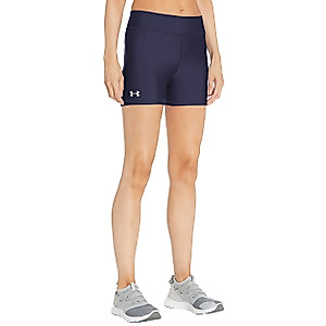 Under Armour Women's Team Shorty 4 , Midnight Navy (410)/White , Large