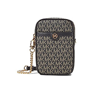Michael Kors Blaire Small North/South Chain Camera Crossbody Black/Gold One Size