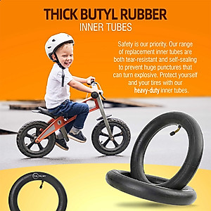 (2-Pack) 10x2 Replacement Inner Tubes 10" x 1.95/2.125 with 2 Levers | Compatible with Bike Schwinn Trike Roadster/Tricycle/BoB Revolution Motion - Made from BPA/Latex Free Quality Butyl Rubber