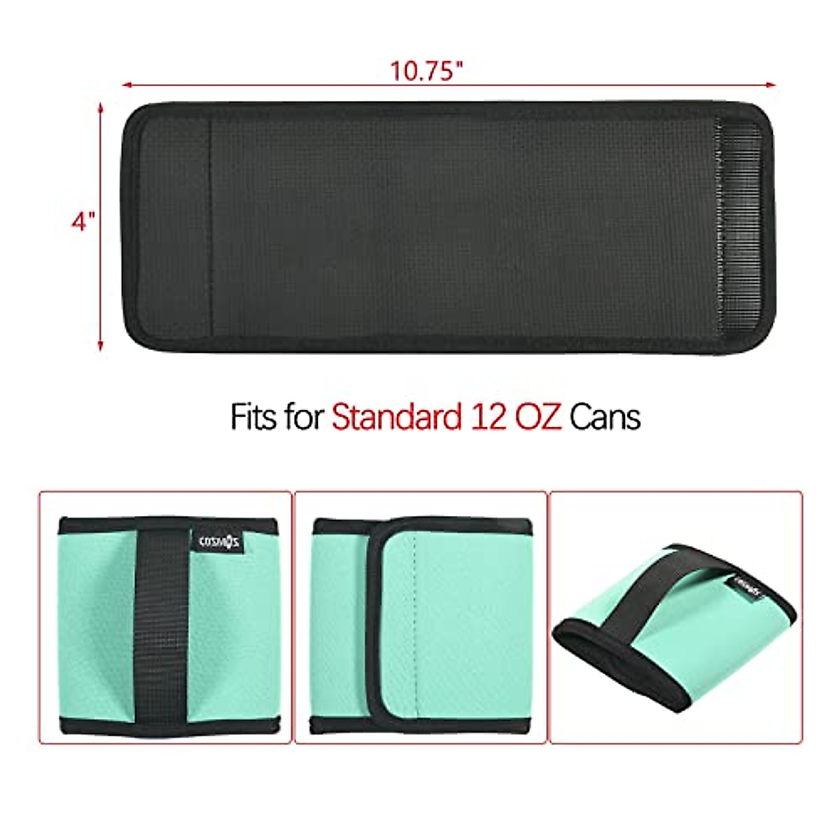 Cosmos Pack of 3 Soft Neoprene Can Cooler Sleeve Insulator Can Cover Insulated Can Sleeves with Handle for Standard 12 Fluid Ounce Drink & Beer Cans