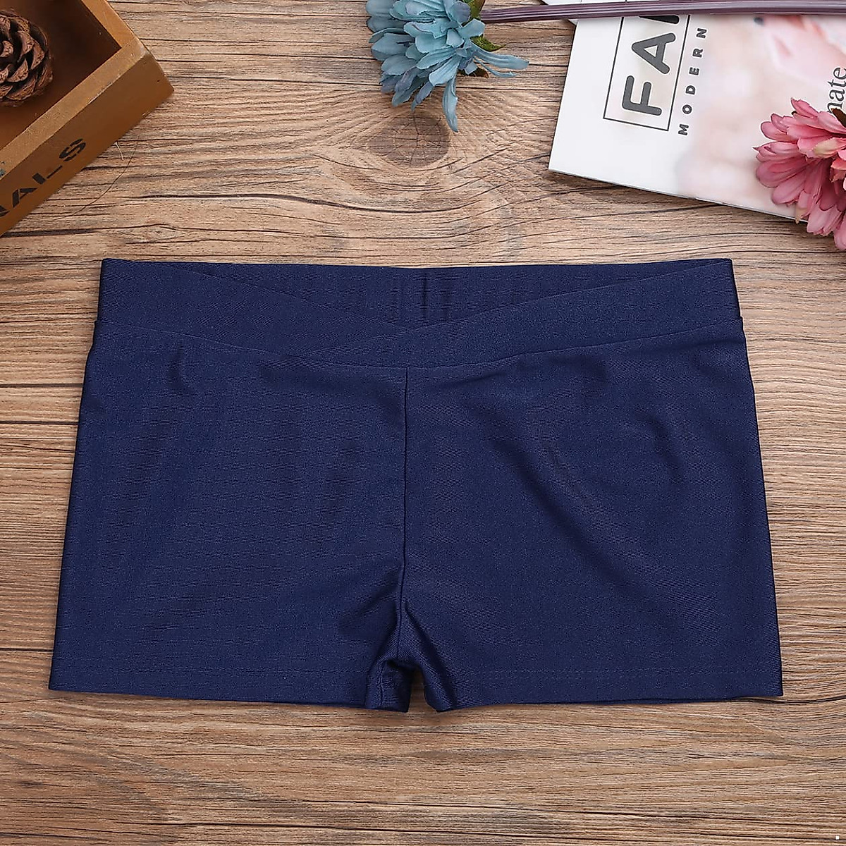 Yartina Gymnastics Leotards for Girls Two-pieces Criss-cross Pattern Design Dancing Athletic Biketard Bubbles Navy 10 Years