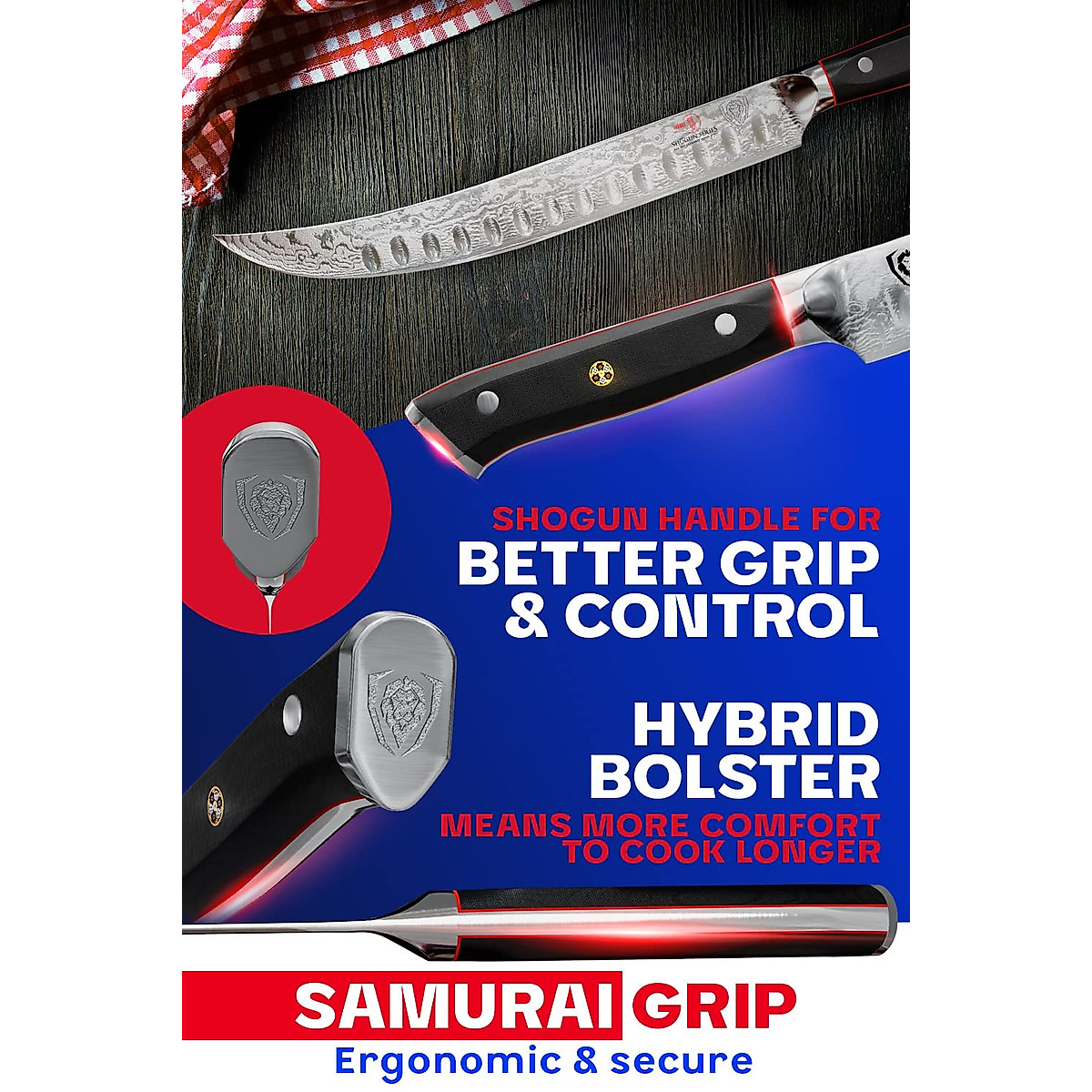 Dalstrong Shogun Series Butcher Knife 10" Bundled with Chef Knife 8" - ELITE