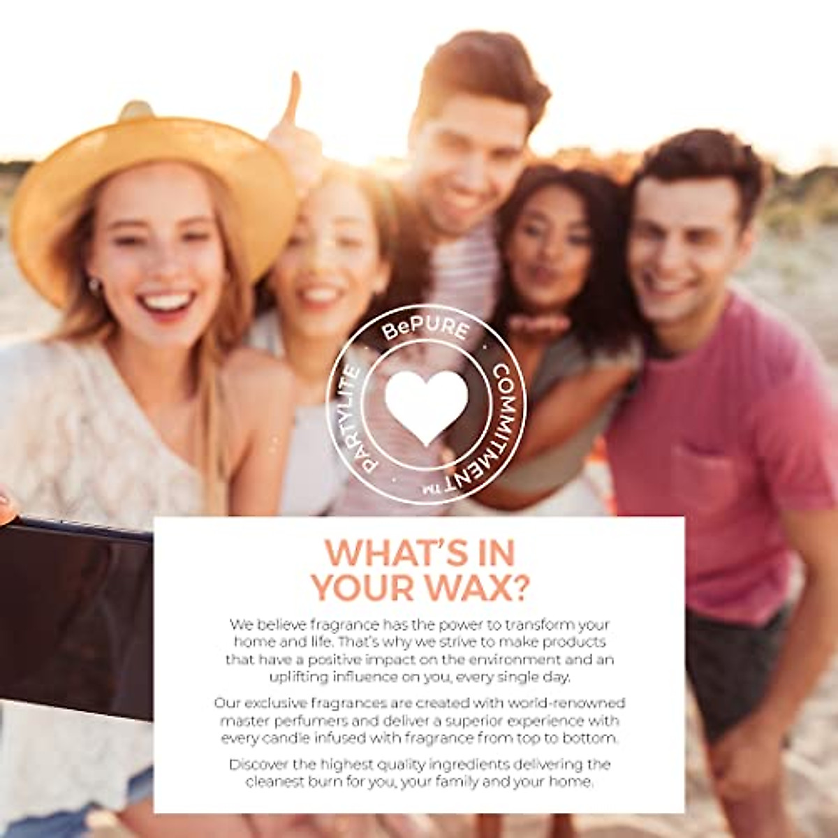 PartyLite Almond Grove 3-Wick Jar Candle, Highly Fragranced Clean Burning Glass Candle, 25-45 Hours Burn Time (Almond Grove)