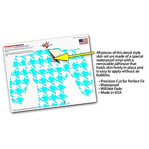 WraptorSkinz Skin Wrap compatible with Sony PS5 DualSense Controller Houndstooth Neon Teal (CONTROLLER NOT INCLUDED)