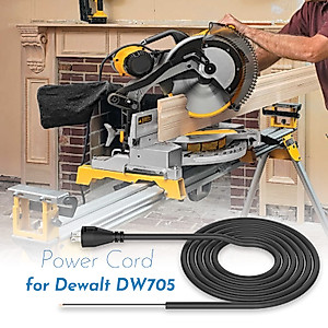 ANTOBLE 33007898 2 Wire 16 Gauge Power Cord Replacement Cord for DEWALT DW704 DW705 DW708 DW718 DW849 DW360 DW384 DWP849X (10 ft)