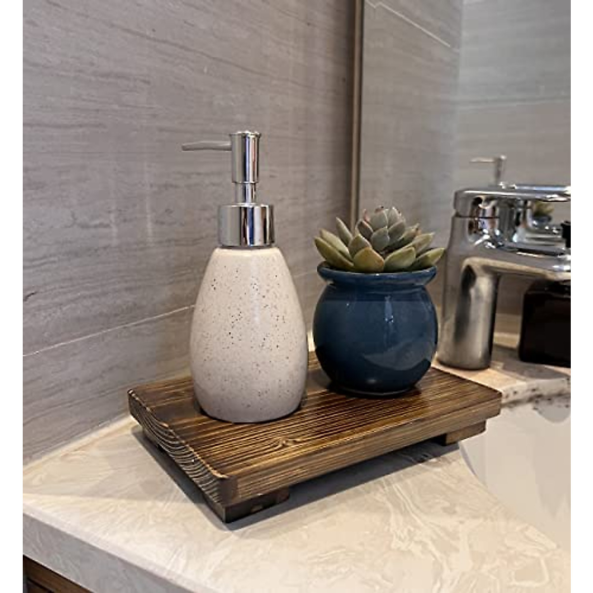 HNQCPCVU Wood Riser, Beautiful Wood Pedestal Stand, Charming Wood Risers for Decor (Rectangle)