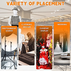 Female Mannequin Full Body Mannequin Torso Dress Form Sewing Dress Model 70 Inches Adjustable Dress Mannequin Clothing Form Plastic Detachable Mannequin Stand Realistic Display Mannequin (White)