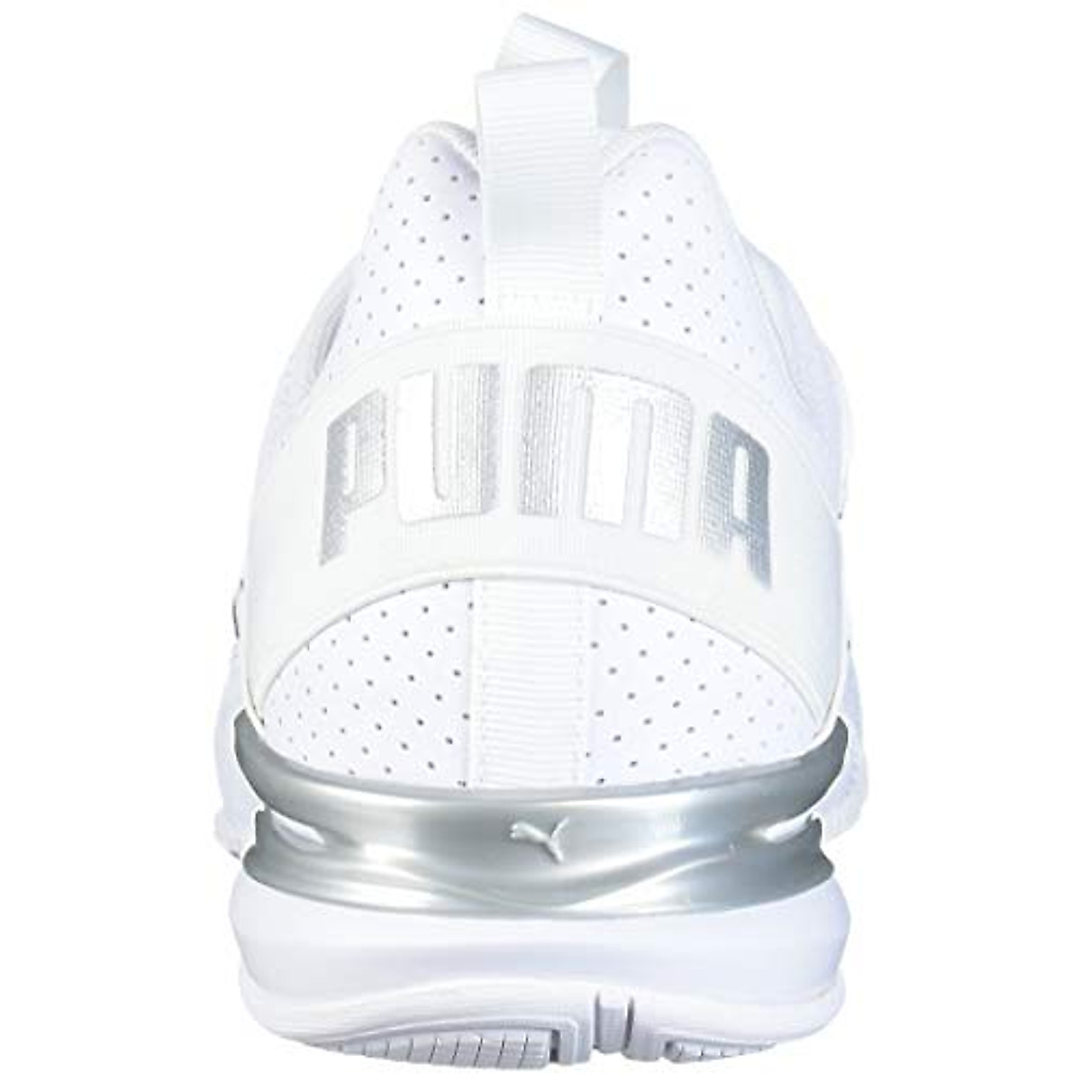 PUMA Mens Axelion Cross Trainer, PERF PUMA Mens White-PUMA Mens Silver, 9.5