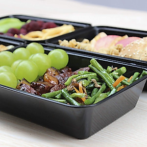 Enther Meal Prep Containers Single Lids Food Storage Bento BPA Free | Stackable | Reusable Lunch Boxes, Microwave/Dishwasher/Freezer Safe Portion Control (28 oz), 12 Pack 1 Compartment