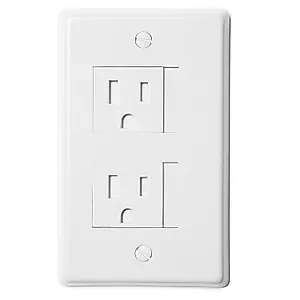 Safe Plate Electrical Outlet Covers Decora, White (2 Screws)