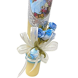 CB Church Supply Hand Decorated Sacramental Baptism Candle by Will & Baumer, 11.25-Inch, Boy with Dove