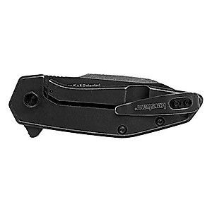 Kershaw Gravel Pocket Knife EDC, 2.5" 8Cr13MoV Steel Reverse Tanto Blade, Assisted Opening Folding Knife,Black