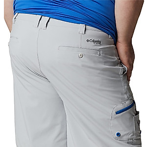 Columbia Men's Terminal Tackle Short, Cool Grey/Vivid Blue, 36