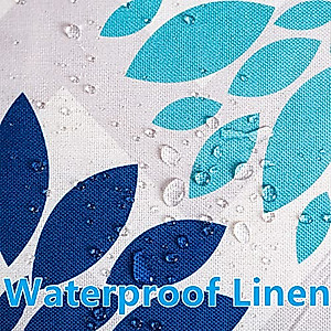 Outdoor Waterproof Throw Pillow Covers 18x18 Inch Teal and Turquoise Dahlia Flower Outdoor Decor Accent Pillows for Patio Furniture Set of 2