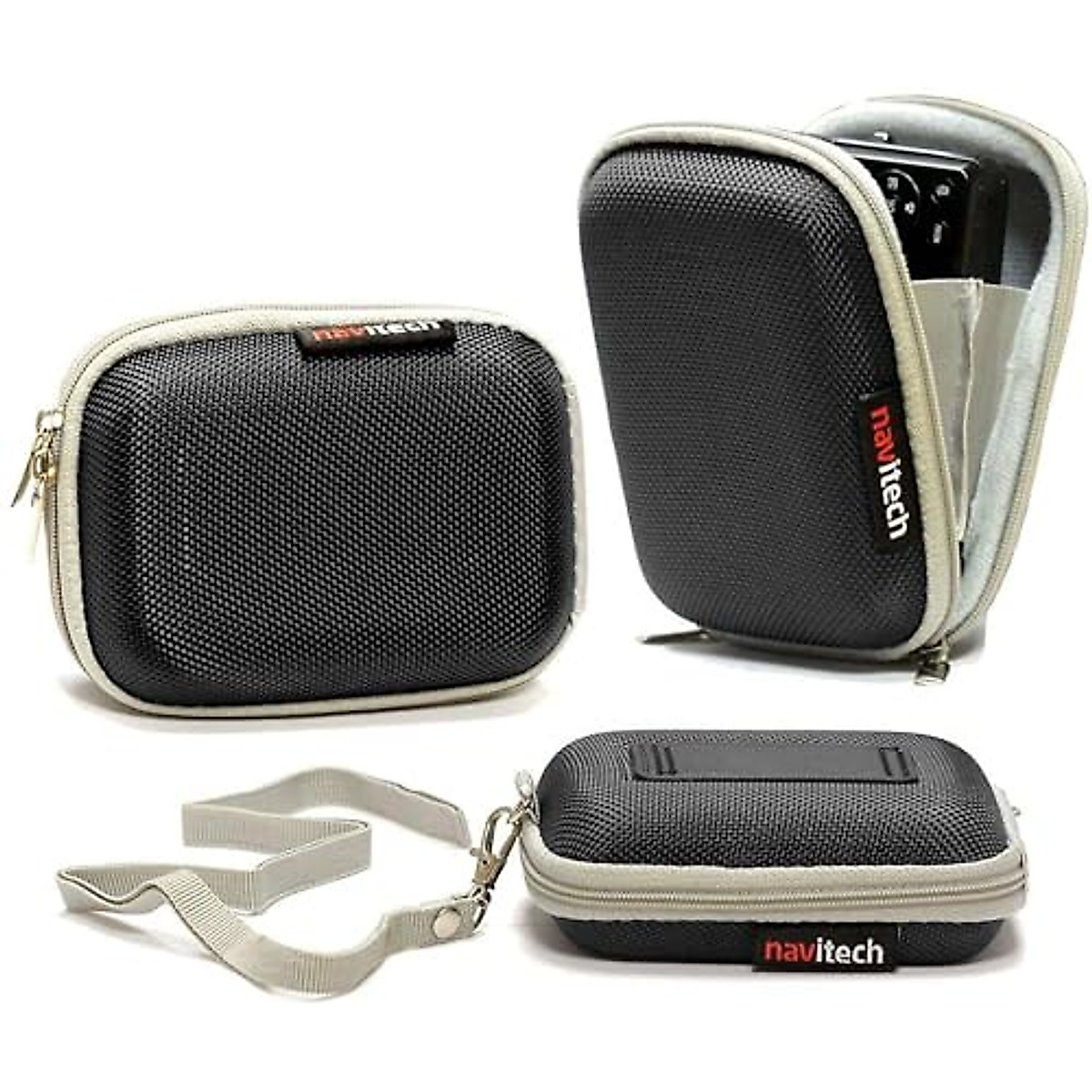 Navitech Black Shockproof Camera Case Compatible with Canon 1073C014 PowerShot SX620 HS Digital Camera