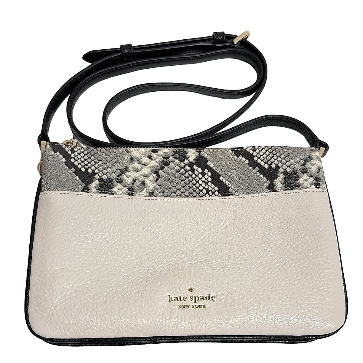 Kate Spade New York Triple Gusset Crossbody (Parchment multi)