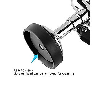 CWM Pre Rinse Sprayer Commercial Sink Faucet Spray Valve Chrome Finished (Black)
