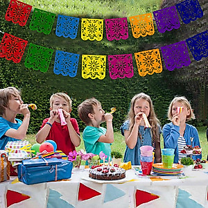 JNSAXMI Mexican Hair Felt Picado Banner,Mexican Party Fiesta Hair Felt Banners,Dia De Los Muertos Decorations Party Supplies