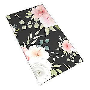 luxteen Spring Flower Hand Towels Bathroom Towel Ultra Soft Highly Absorbent Bath Towel Kitchen Dish Guest Towel Decorations One Size